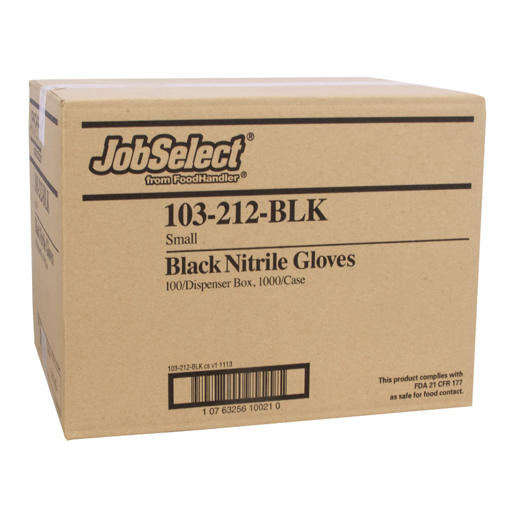 JobSelect® Black Nitrile Gloves – FoodHandler®