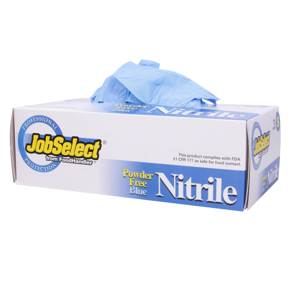JobSelect® Blue Nitrile Gloves – FoodHandler®
