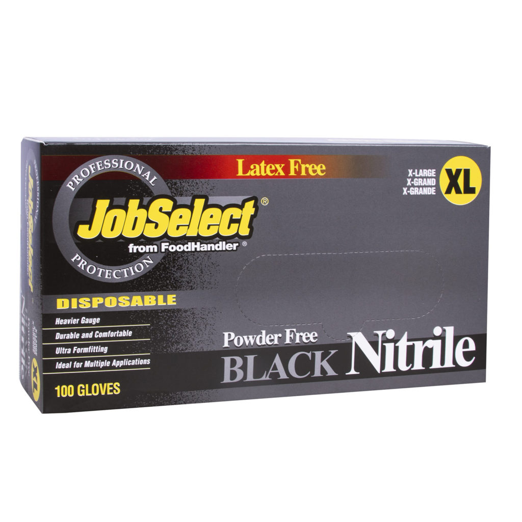 JobSelect® Black Nitrile Gloves – FoodHandler®