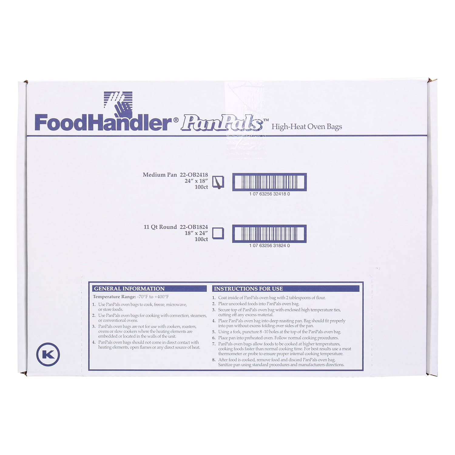 PanPals® Nylon High Heat Oven Bags – FoodHandler®